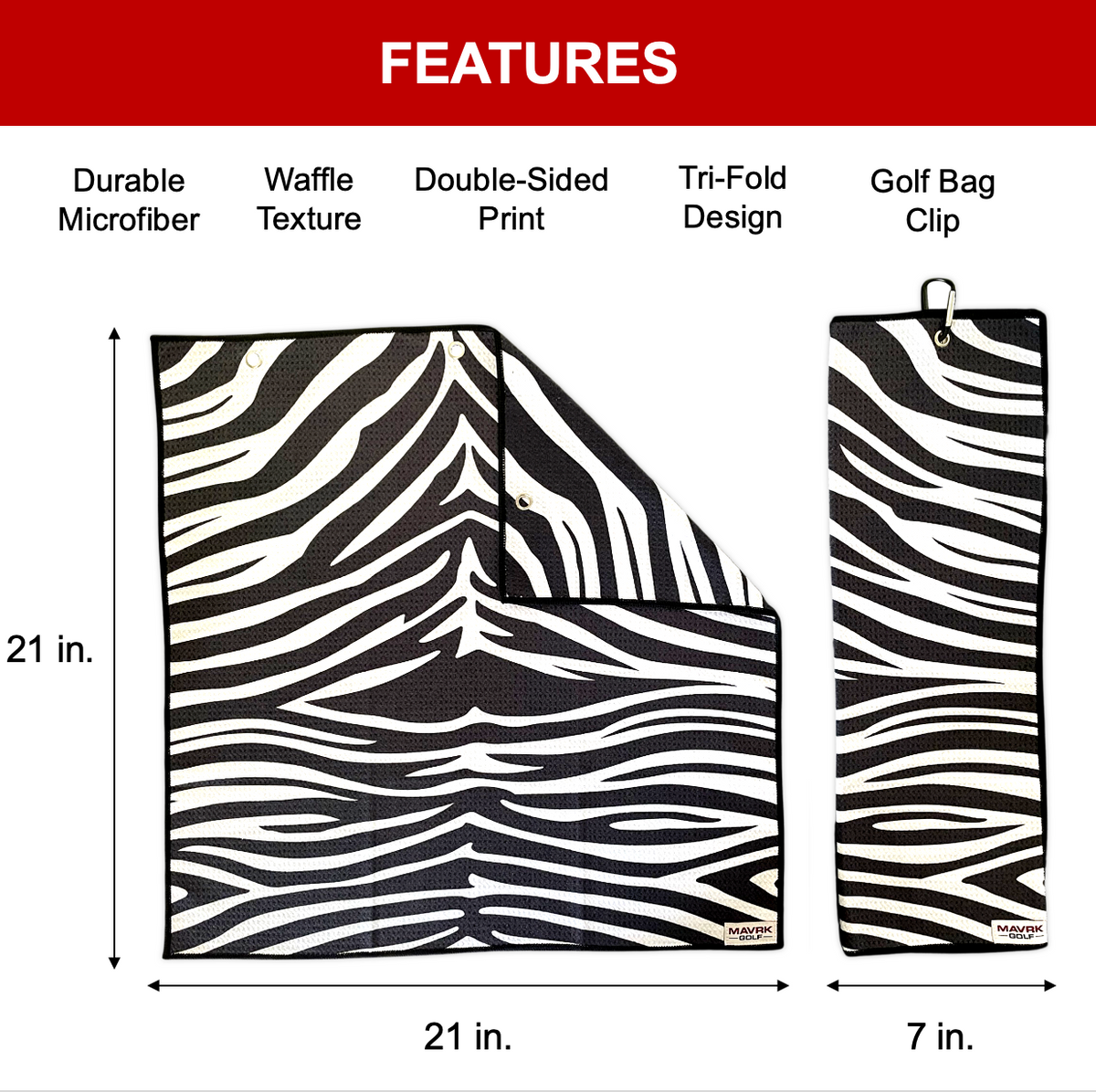 Zebra Print Golf Towel – MAVRK GOLF